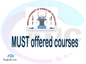 MUST courses 2025 | Mbeya University of Science and Technology offered ...