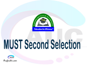 MUST second selection 2022/23 | Mbeya University of Science and ...