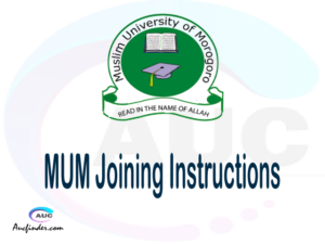 MUM joining instruction pdf 2021/2022 | Joining Instructions Muslim ...
