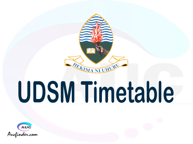 UDSM timetable 2022/23 | UDSM Semester timetable 2022